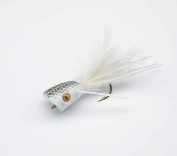 Double Barrel Popper - White - Fly Fishing Outfitters